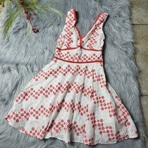 Blue Rain | Dresses | Blue Rain Womens White And Red Dress | Poshmark